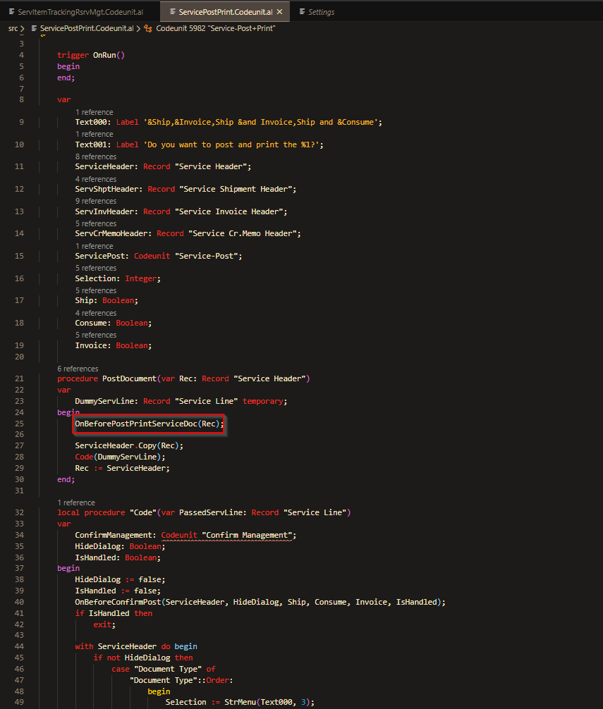 [Event Request] Codeunit 5982 Service-Post+Print - PostDocument · Issue #7045 · microsoft ...