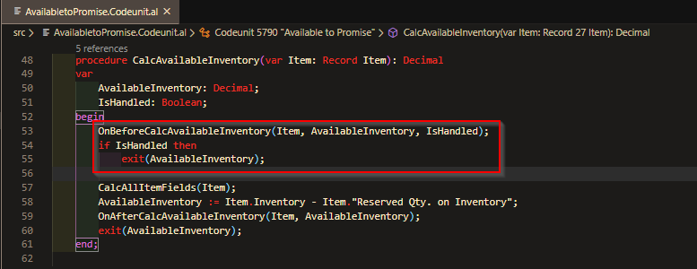 [Event Request] Codeunit 5790 Available to Promise - CalcAvailableInventory ...