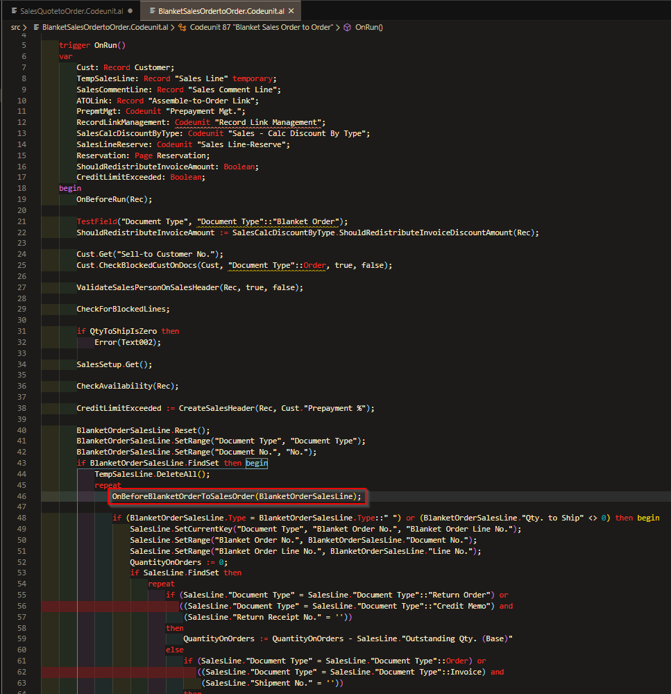 [Event Request] Codeunit 87 "Blanket Sales Order to Order" - OnRun ...