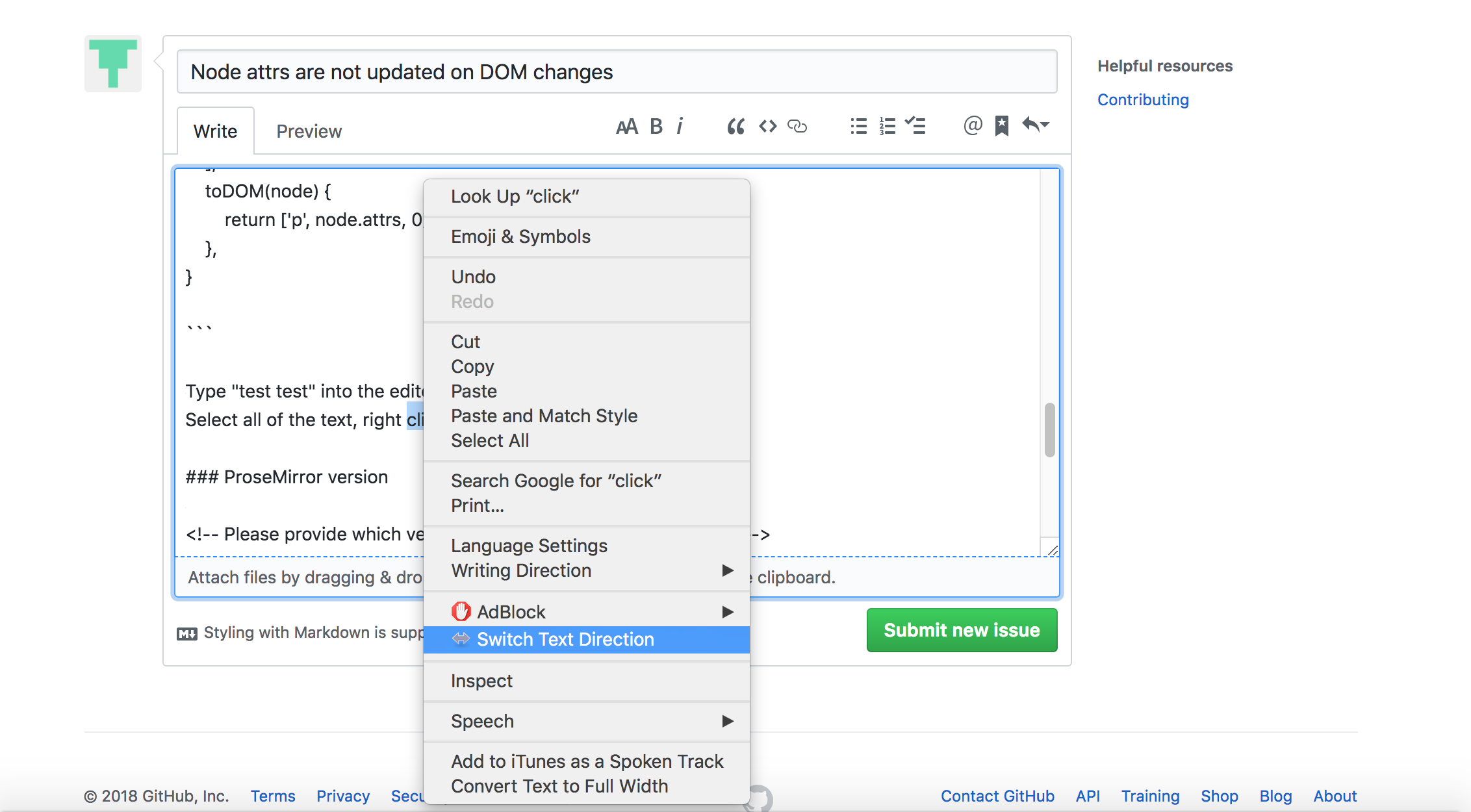 Node attrs are not re-computed on DOM changes · Issue #825 · ProseMirror/prosemirror · GitHub