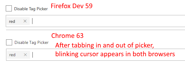 [Picker][TagPicker][Firefox] Focus does not visible on editable combo box once you add a tag ...