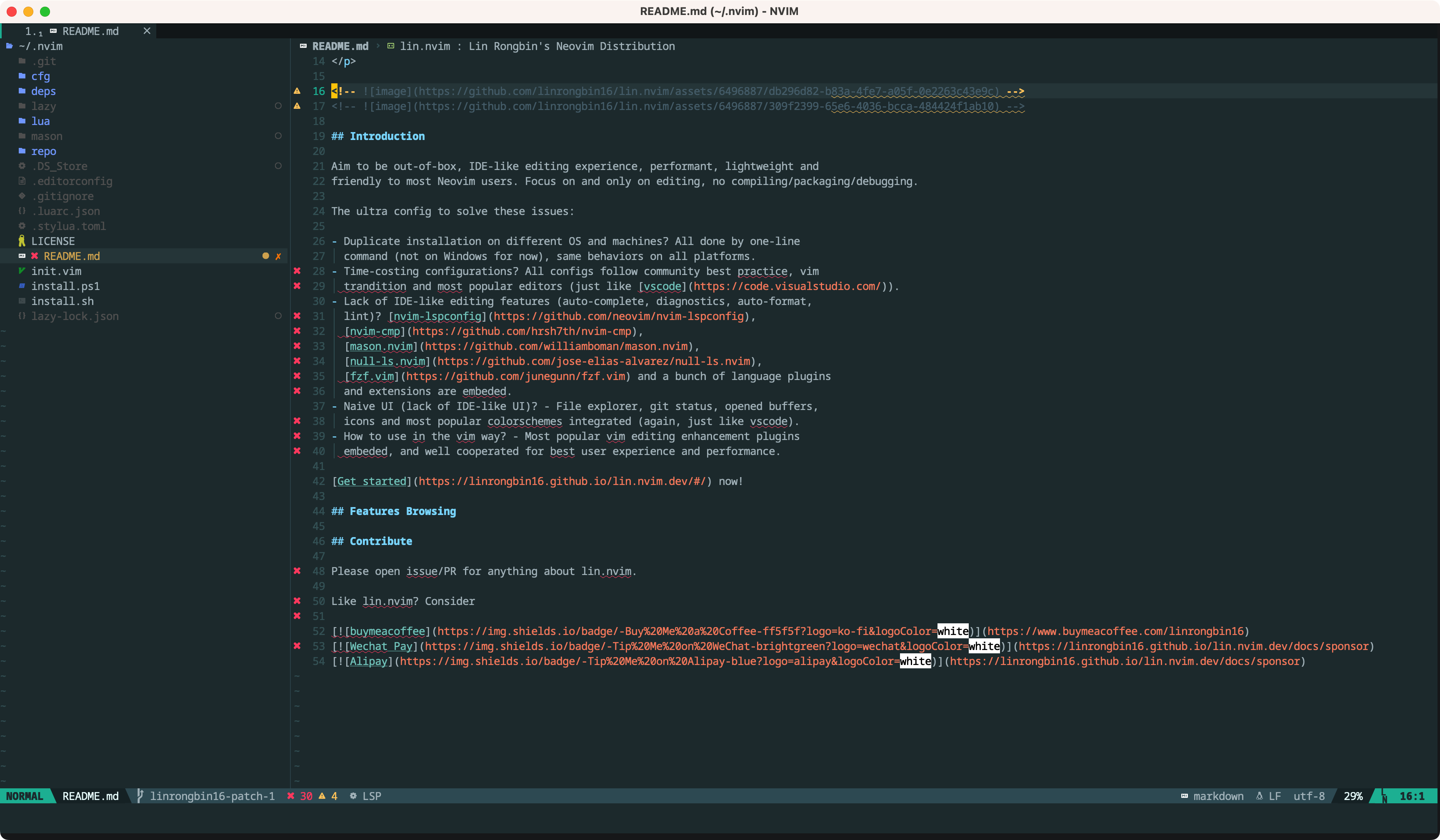 GitHub - linrongbin16/lin.nvim: Lin Rongbin's Neovim Distribution
