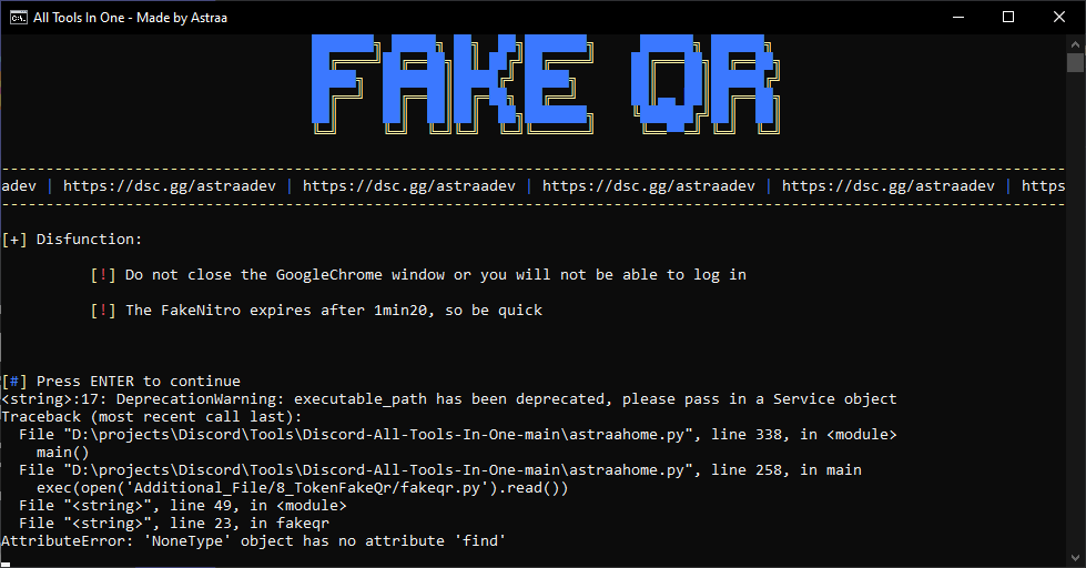 QR code grabber fails · Issue #25 · AstraaDev/Discord-All-Tools-In-One · GitHub