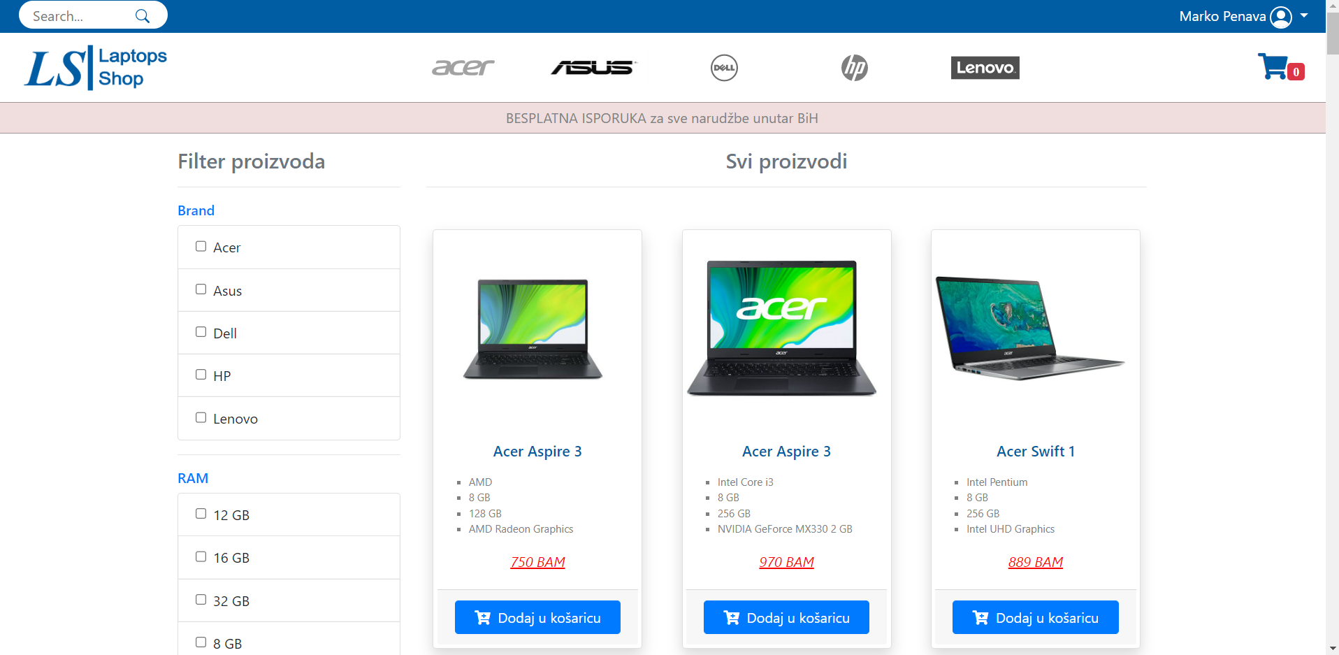 GitHub - MPenava/LaptopsShop