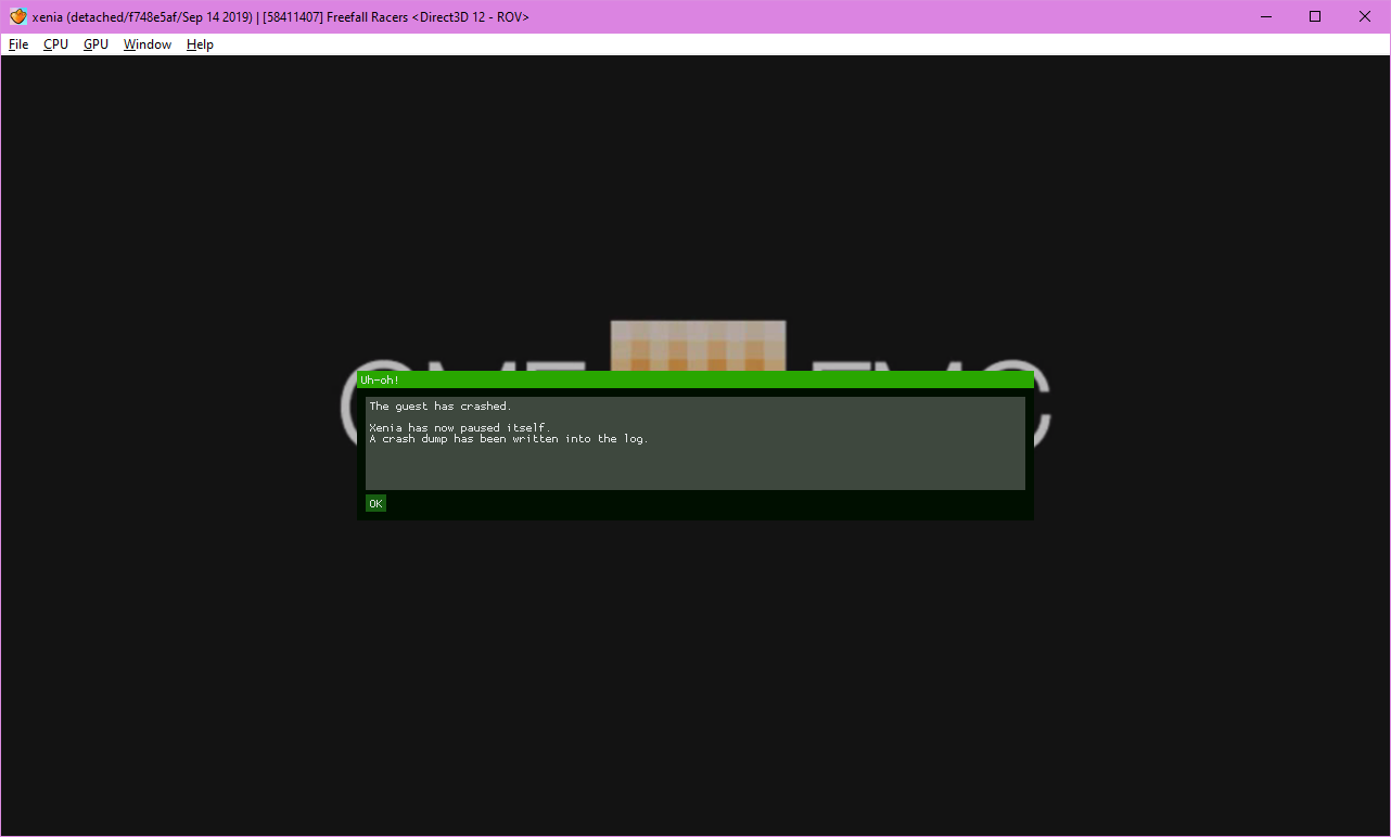 58411407 - Freefall Racers · Issue #1421 · xenia-project/game-compatibility · GitHub