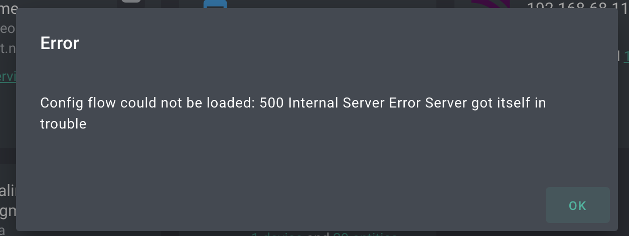 Failed to set up - Check the logs message / Can't select vaccum ...