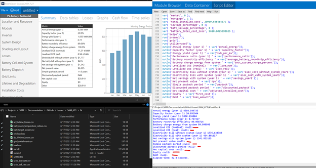 Code generator outputs no longer align with metrics table · Issue #685 · NREL/SAM · GitHub