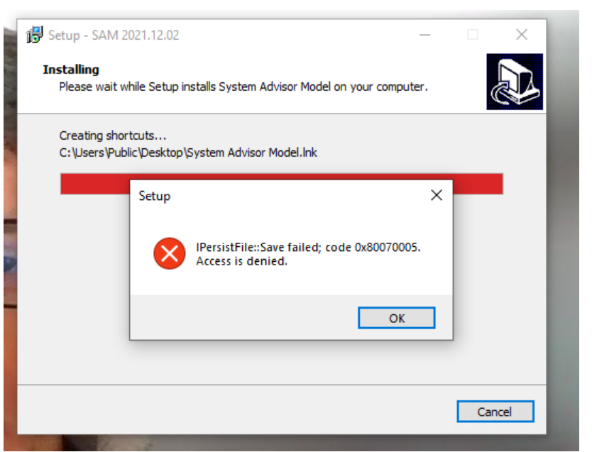 desktop shortcut causes an erorr on the SAM install · Issue #942 · NREL/SAM · GitHub