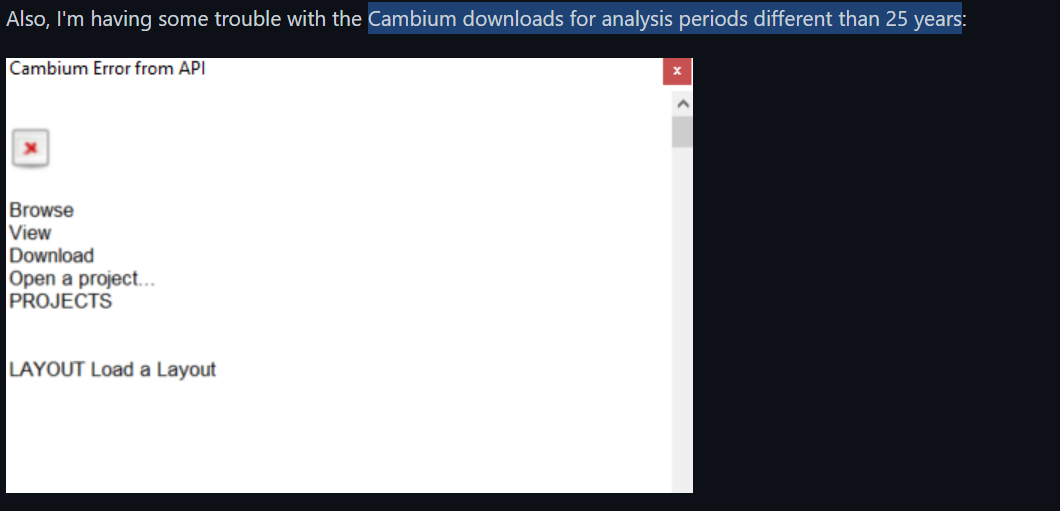 Cambium downloads for analysis periods different than 25 years · Issue #1042 · NREL/SAM · GitHub