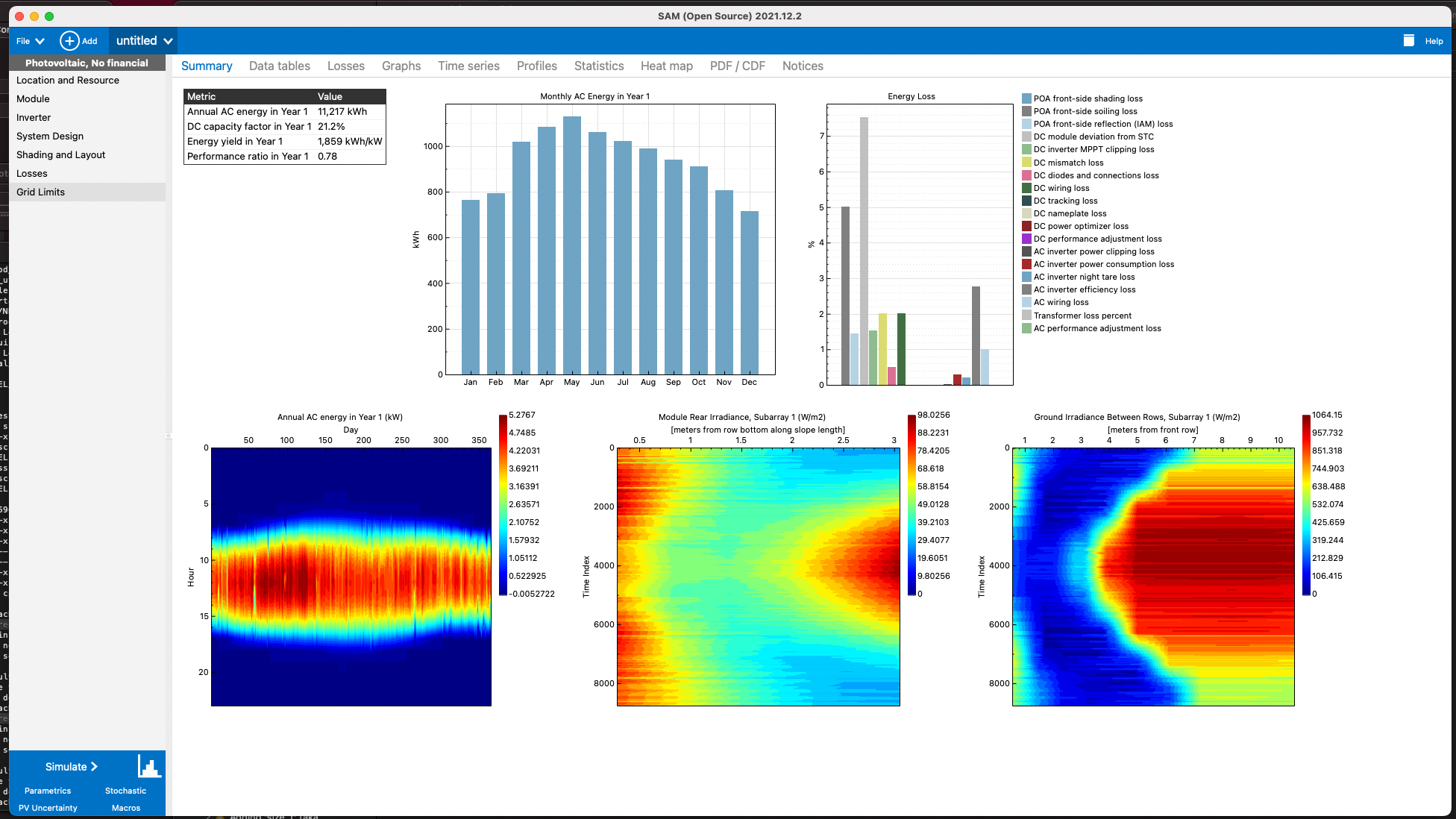 New bifacial graphs, outputs showing for monofacial systems · Issue ...