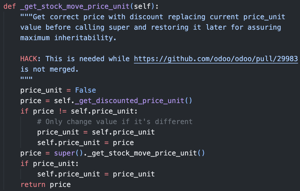 150 Purchase Order General Discount Bug Recursionerror Maximum Recursion Depth Exceeded In
