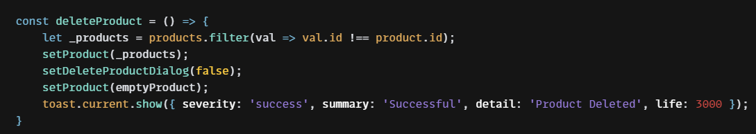 Minor Typo Related to PrimeReact DataTable documentation Example ...