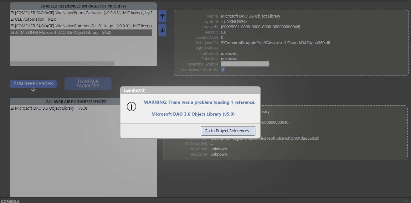 Issue with DAO Objects · Issue #1654 · twinbasic/twinbasic · GitHub