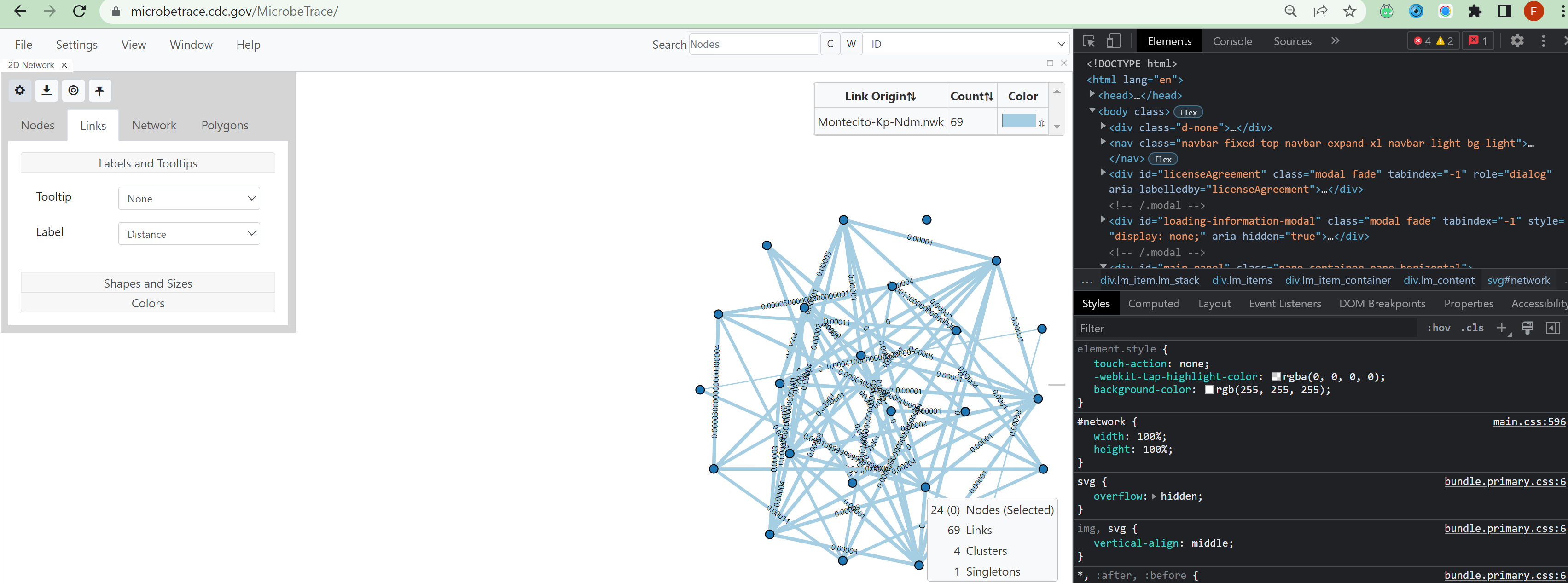 Filtering threshold is reset upon addition of new node list · Issue #529 · CDCgov/MicrobeTrace ...