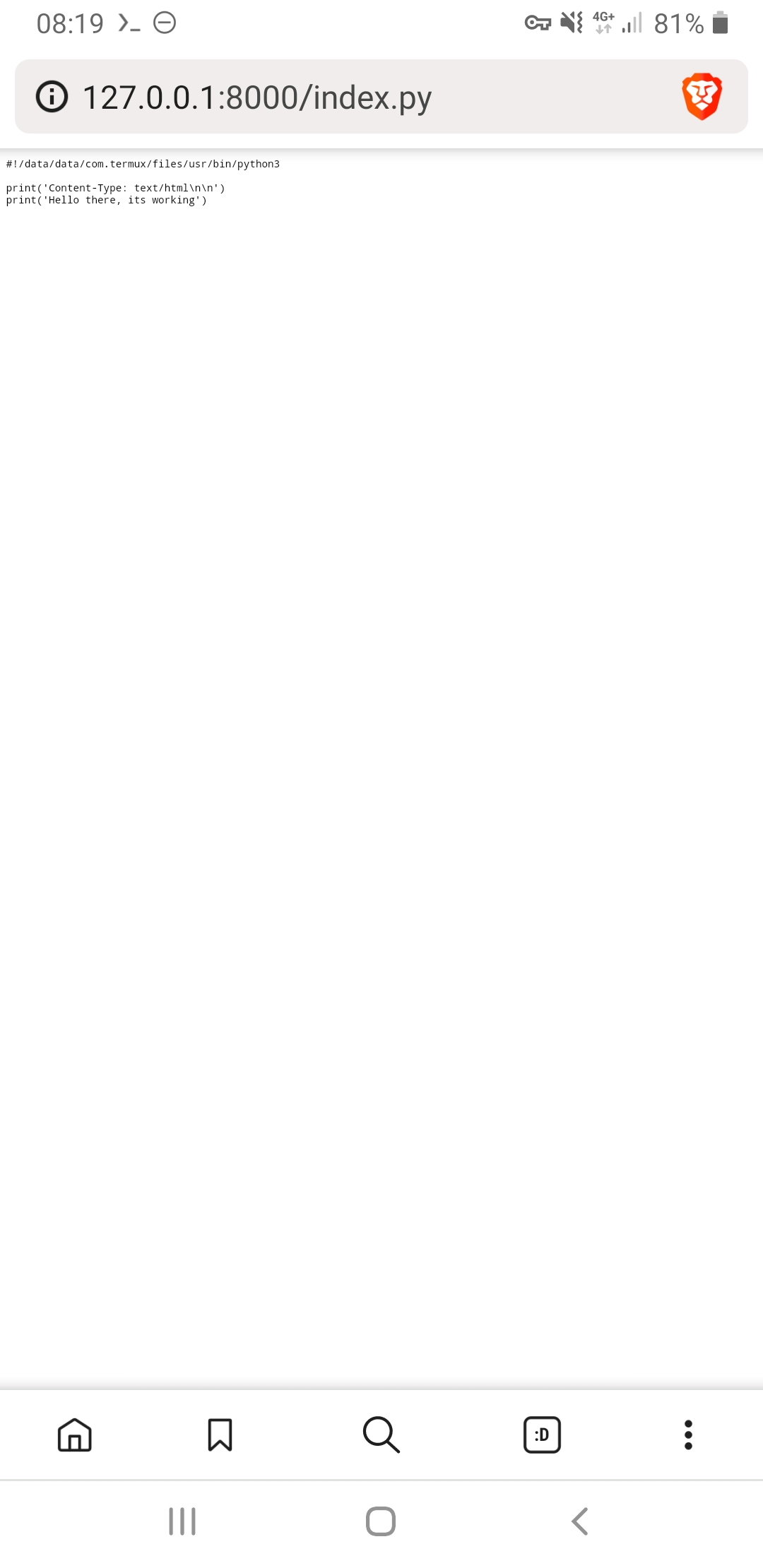 Using python's own cgi webserver in termux but get a blank page · Issue ...