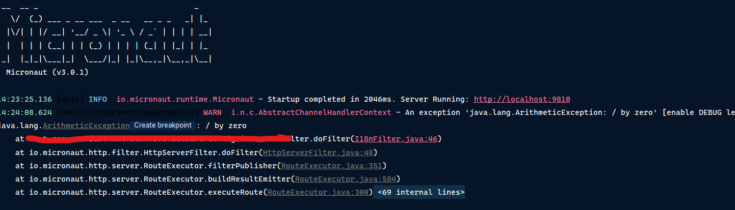 Request is blocking when filter throw exception · Issue #6181 · micronaut-projects/micronaut ...
