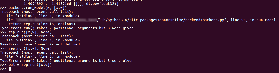 Onnx Backend API 'run_model' is broken · Issue #1056 · microsoft/onnxruntime · GitHub