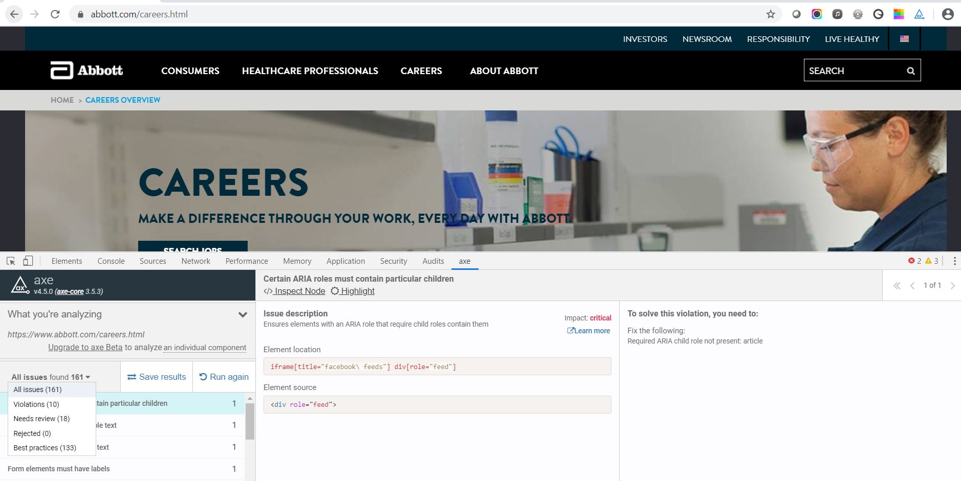 Chrome Rendering Different Number Of Results For Each Axe Add On Run