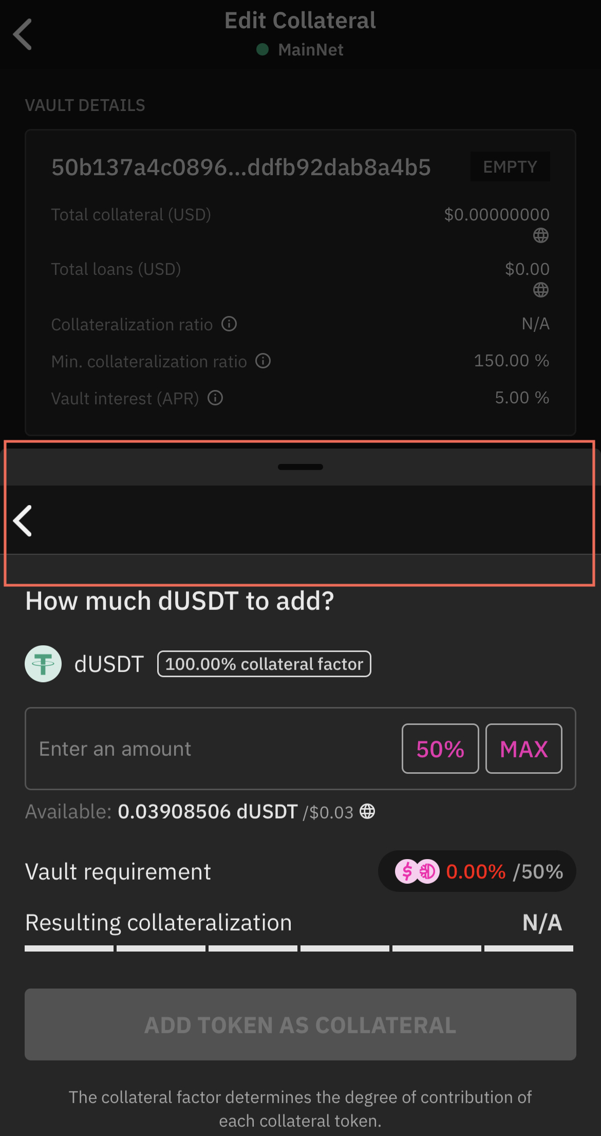 `Loans` - `back-arrow` button area to be grey · Issue #3126 · BirthdayResearch/defichain-wallet ...