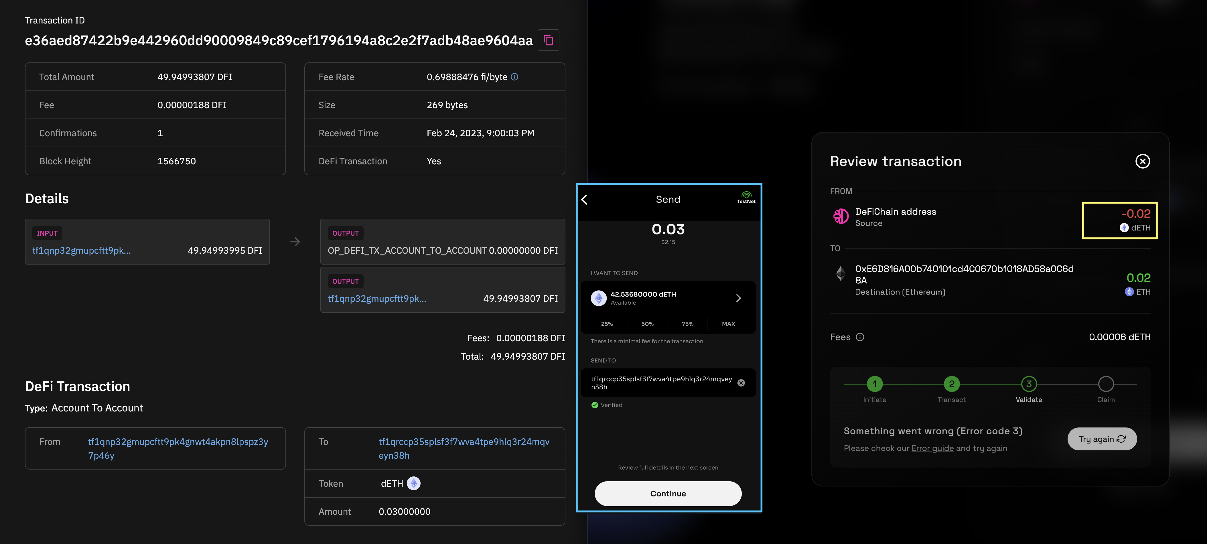 Error code 3: when user send more than specified amount · Issue #562 · BirthdayResearch/quantum ...