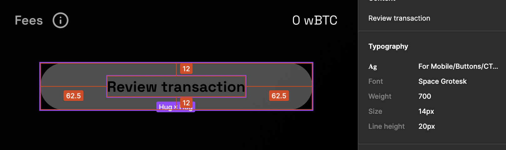 `Review transaction` button - inconsistent font size · Issue #582 ...