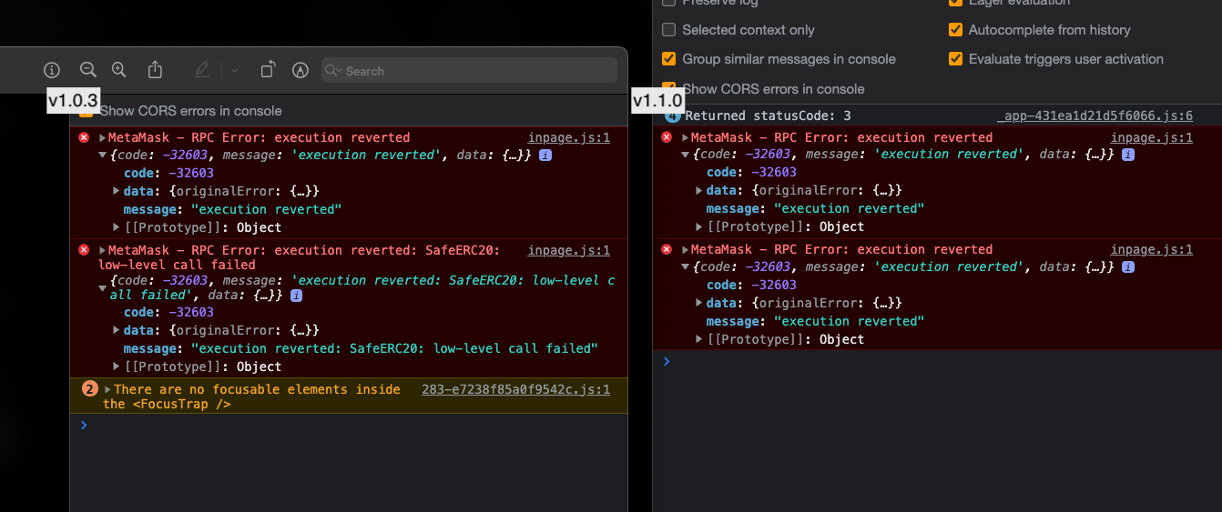 DFC → ETH: Claim Error upon first select `Claim tokens` (dBTC → wBTC) · Issue #688 ...
