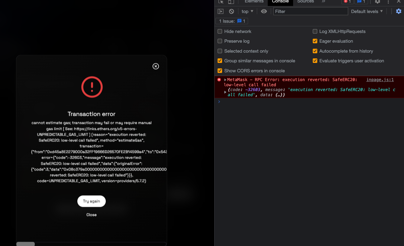ETH → DFC: Improve error message in tx error when amt is too low · Issue #689 · BirthdayResearch ...