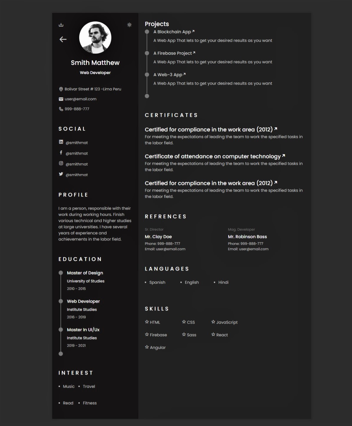 GitHub - Shubham996633/JoResume: JoResume Responsive Resume App Based ...