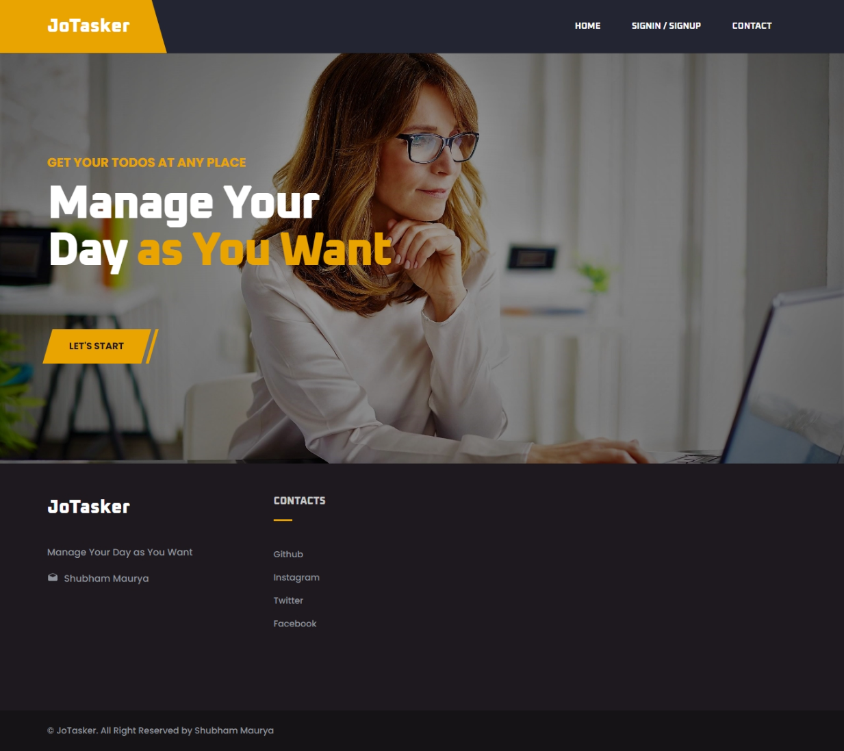 GitHub - Shubham996633/Jo__Tasker: JoTasker is based on HTML, CSS, and ...