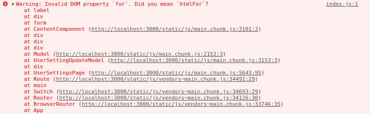 Invalid DOM property `class` and 'for' · Issue #86 · divanov11/Mumble · GitHub