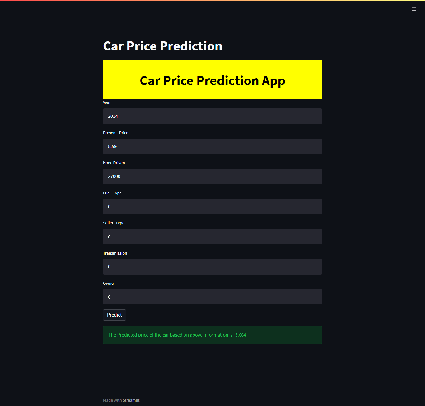 GitHub - shivanisimran/Car-Price-Prediction