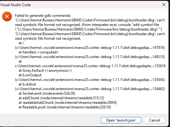 Can not load symbol files to a debug session · Issue #864 · Marus/cortex-debug · GitHub