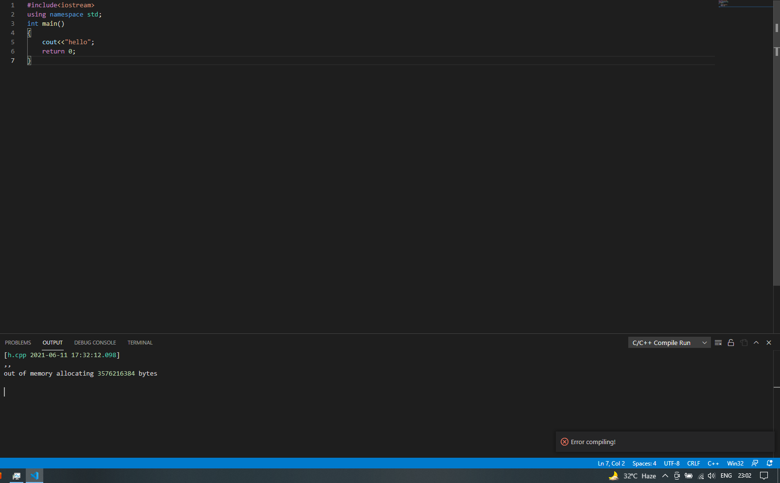 Out of memory allocating some bytes · Issue #126079 · microsoft/vscode ...