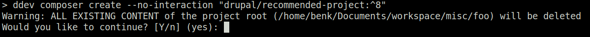 Ddev Composer Create Should Provide Yes Y Flag · Issue 2387 · Ddevddev · Github