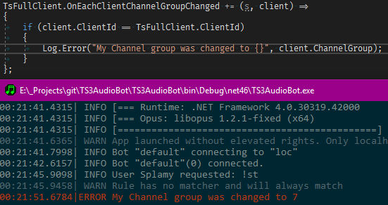 eachclientchannelgroupchanged not triggered when creating channel? · Issue #470 · Splamy ...
