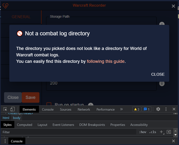Styling broken for dialog popup · Issue #375 · aza547/wow-recorder · GitHub