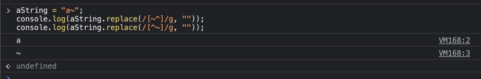 better-regex proposes to replace [~^] with [^~] · Issue #1626 · sindresorhus/eslint-plugin ...
