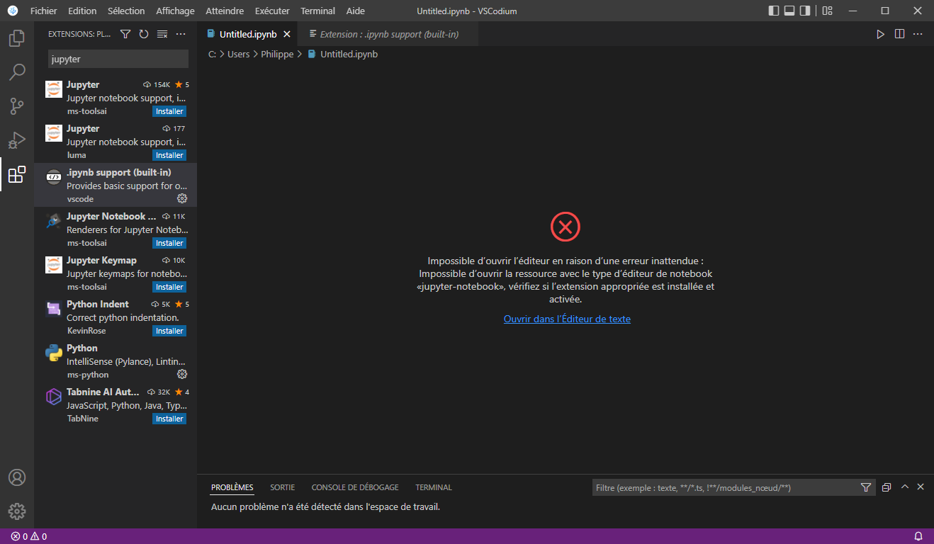 Jupyter: Create New Jupyter Notebook => command 'jupyter.createnewnotebook' not found :: Solved ...