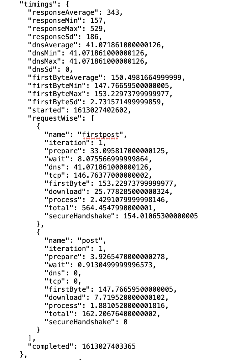 [JSON reporter] output request timing details for each request · Issue #2601 · postmanlabs ...