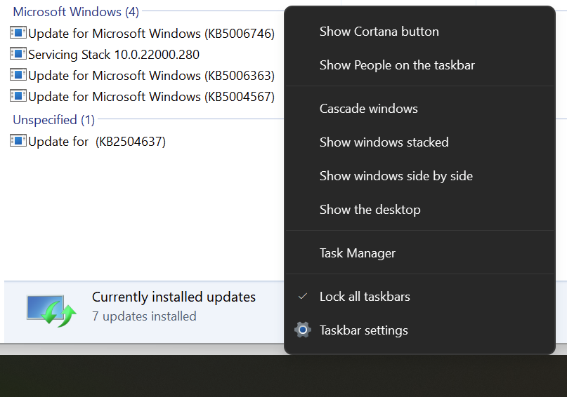 Disabling "skin taskbar and tray pop-up menus" doesn't display text after KB5006746 · Issue #220 ...