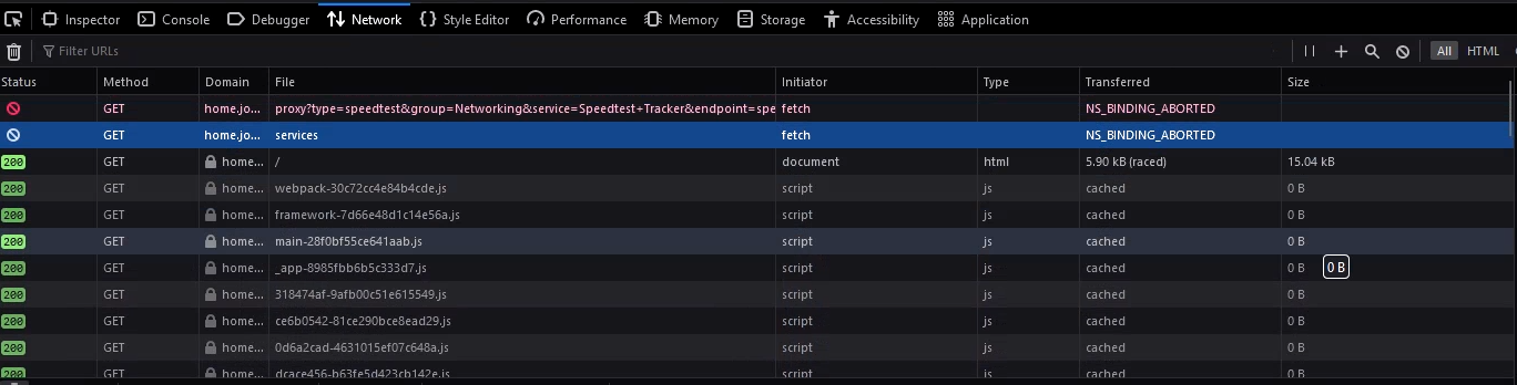 [Bug] Services loading very slowly · Issue #1176 · gethomepage/homepage · GitHub