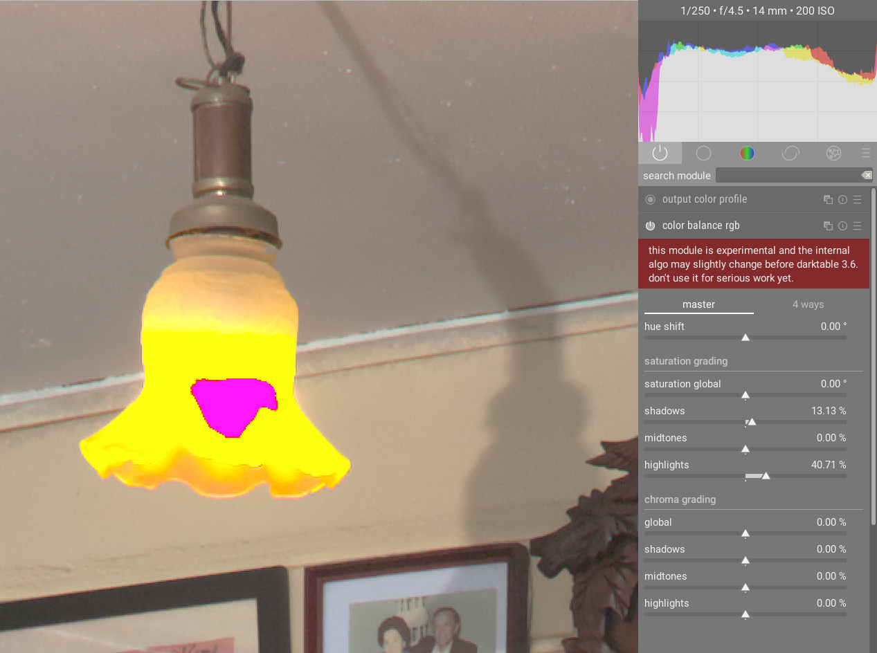 Color Balance RGB saturation slider producing artifacts in highlights ...