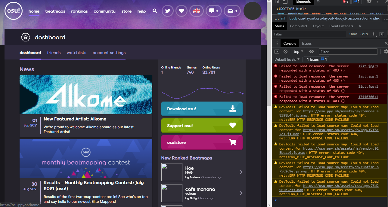 osu!updater error: An error occured check internet connection · Issue ...