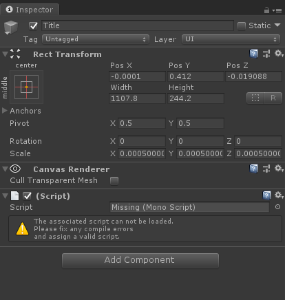 Reading Mode has missing/invalid script attached to Game Objects when ...