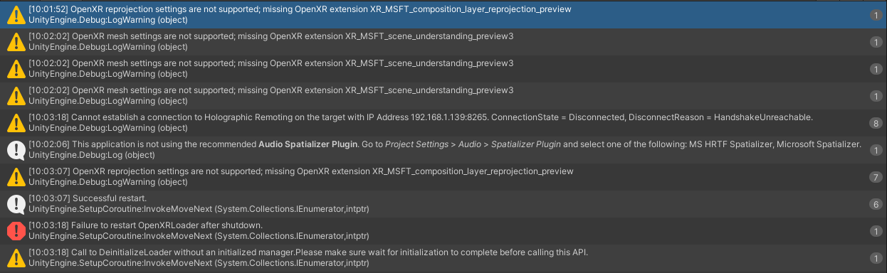 Holographic Remoting does not fail to connect to device gracefully on ...