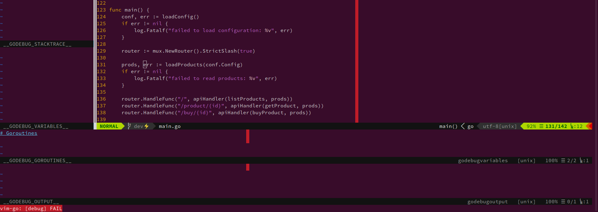 Can't use GoDebugAttach · Issue #3144 · fatih/vim-go · GitHub
