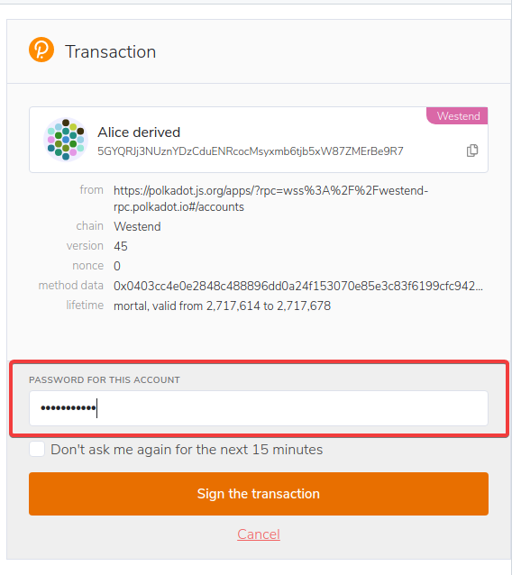 Enter the wallet password when sending coins · Issue #52 · block-core/blockcore-wallet · GitHub
