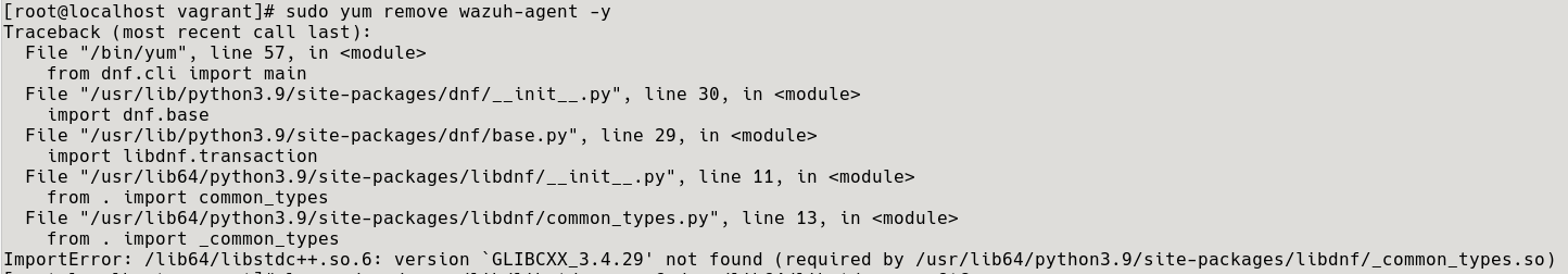 Can't uninstall agent in CentOS 9 Stream using yum · Issue #15208 · wazuh/wazuh · GitHub