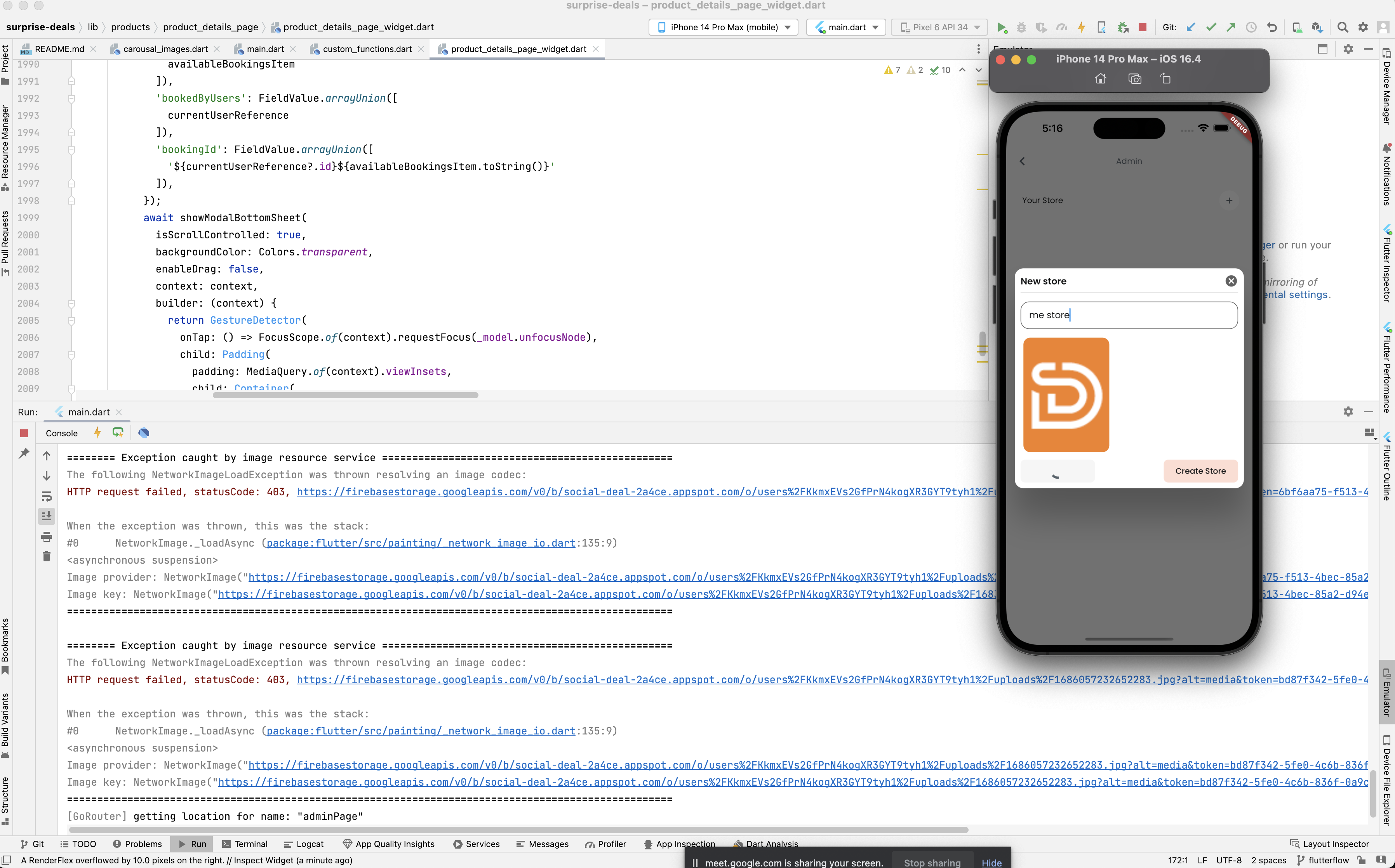 Firebase Storage Image Upload Error [Project Specific Issue] · Issue #1054 · FlutterFlow ...