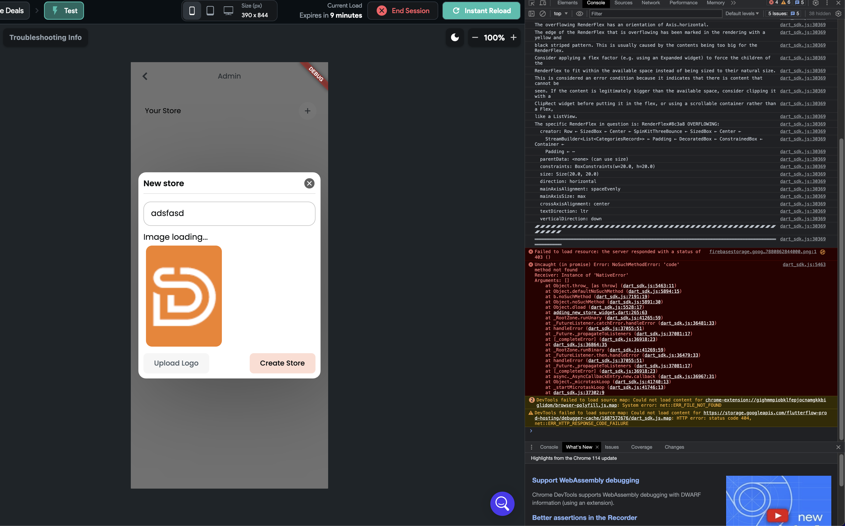 Firebase Storage Image Upload Error [Project Specific Issue] · Issue #1054 · FlutterFlow ...